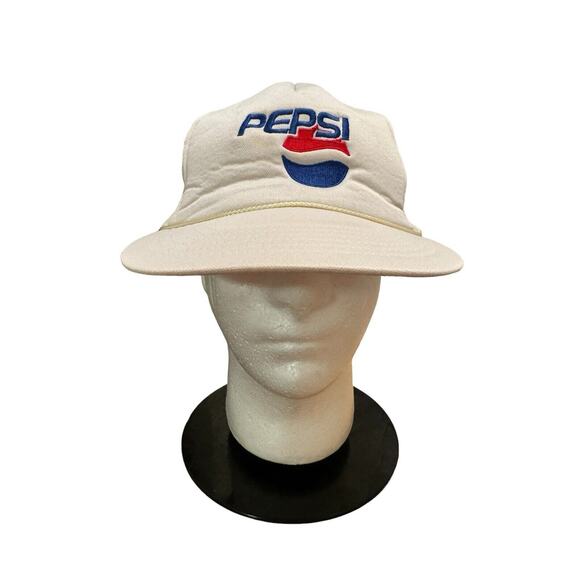 Pepsi | Accessories | Vintage Pepsi Cola Advertising Pepsi Logo White W ...